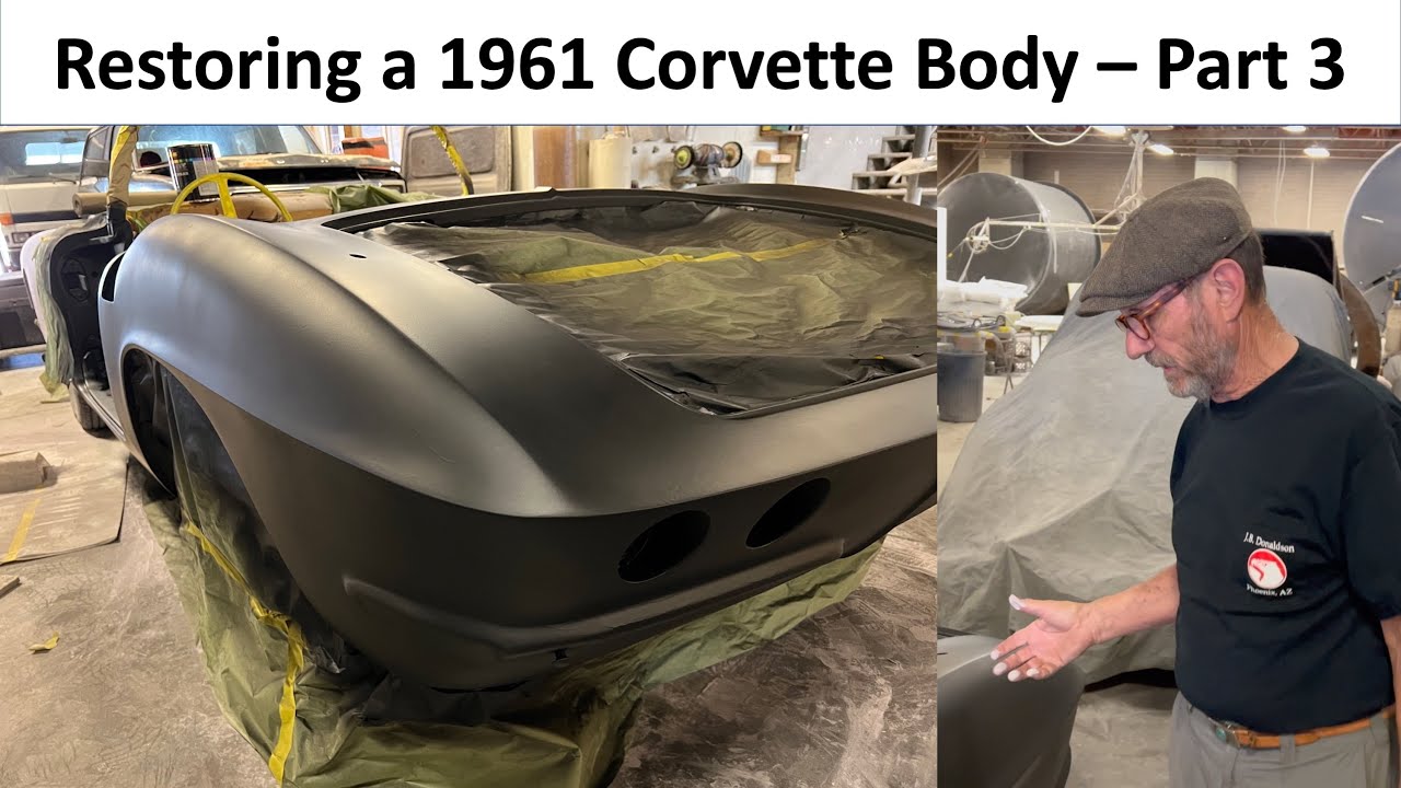 1961 Chevrolet Corvette Body Part 3. Fiberglass Body gets closer to ...