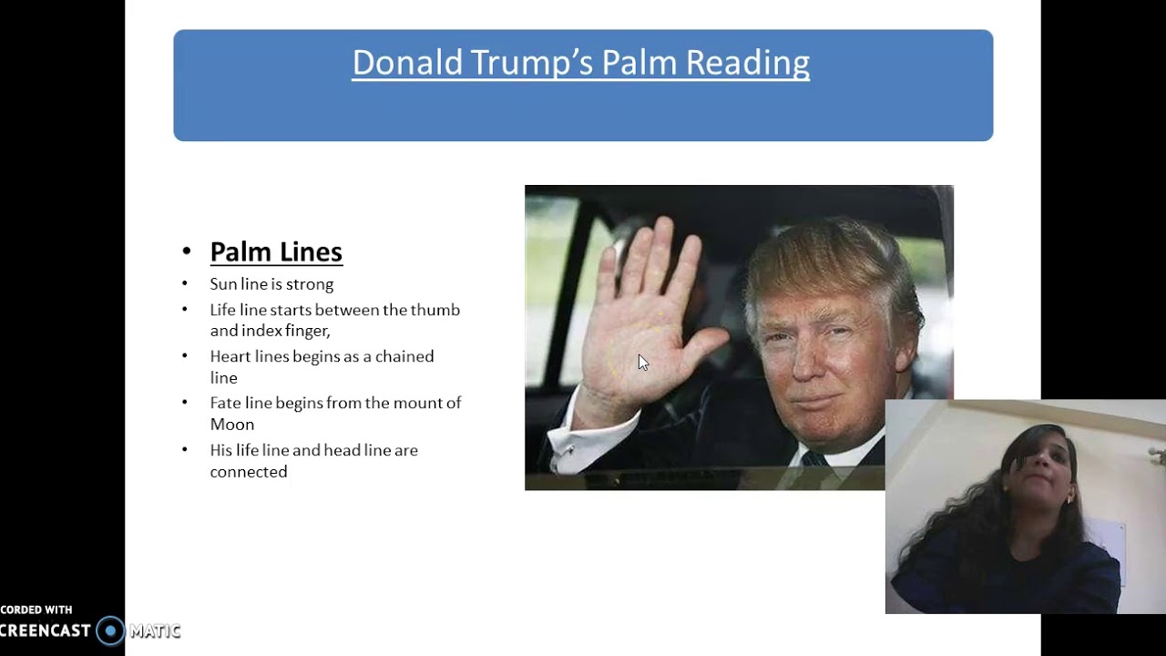 Donald Trump's palm reading - YouTube
