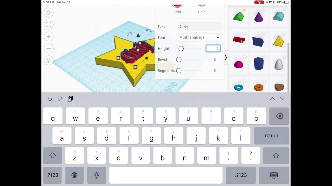 Add TEXT in Tinkercad - YouTube