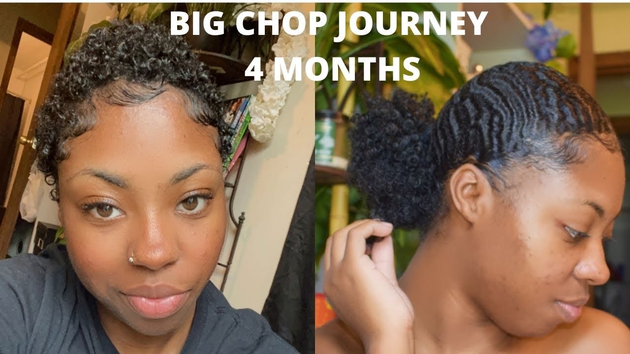 BIG CHOP JOURNEY// 4 MONTHS// HAIR UPDATE AND LOW PUFF TUTORIAL ON TWA ...