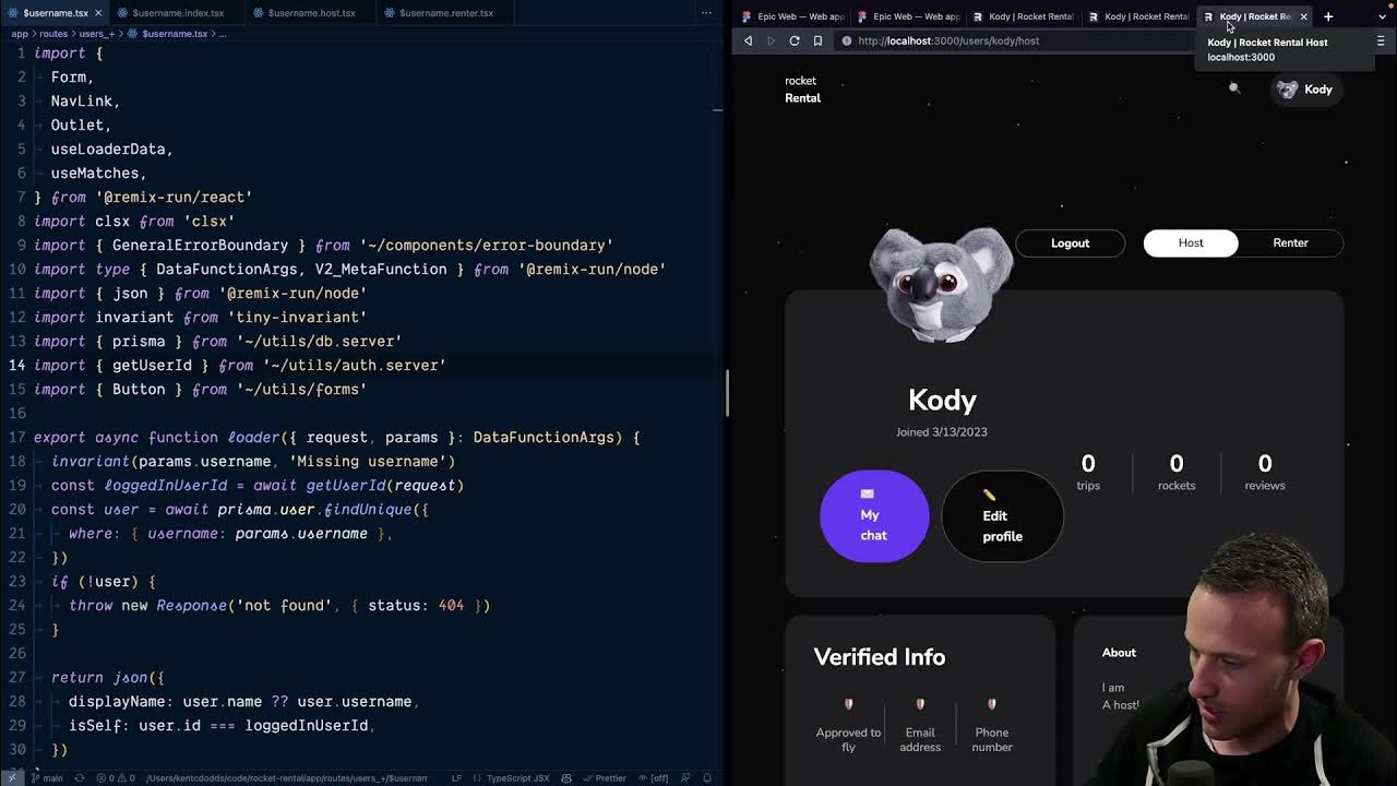 EpicWeb.dev Live stream: User Profile Dropdown and Pending UI - YouTube