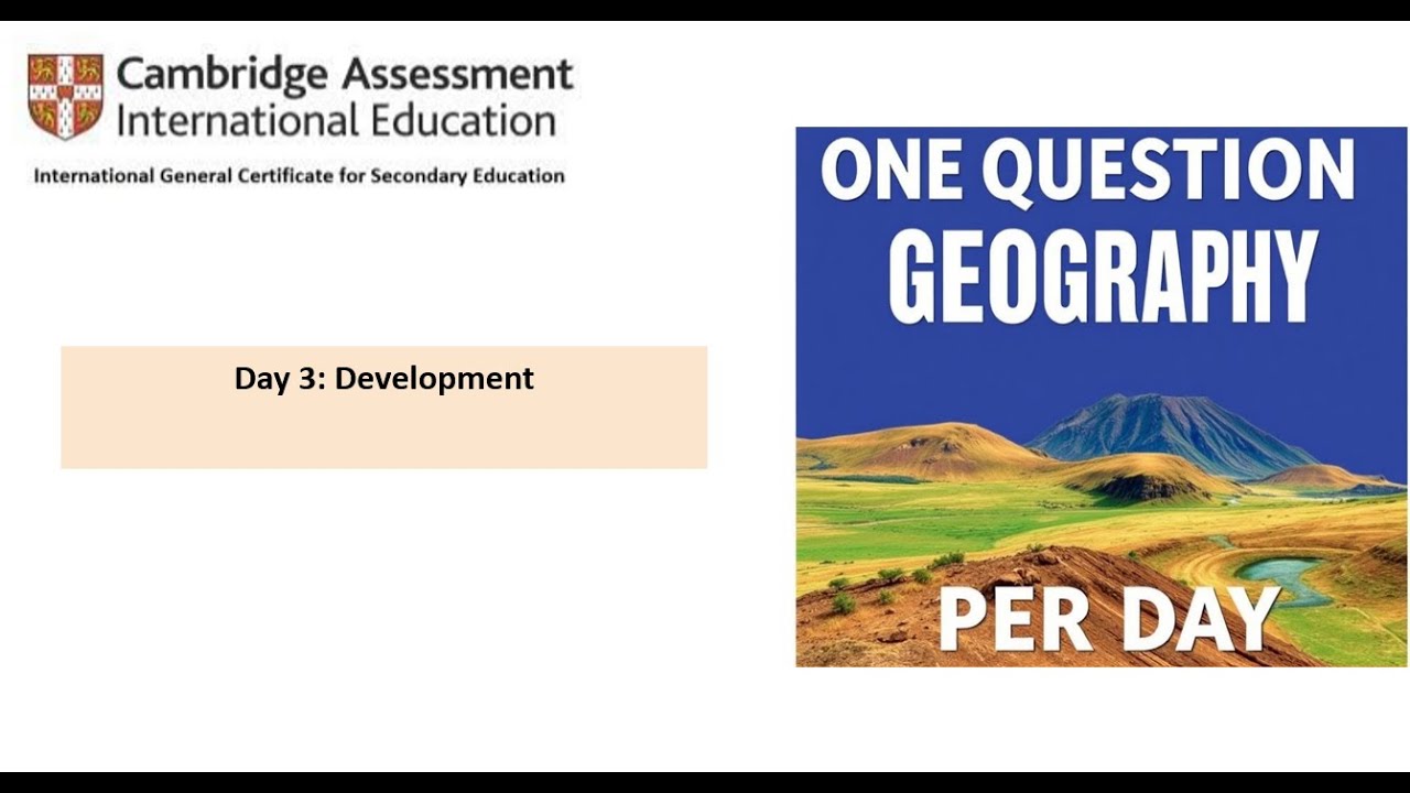 Day 3 IGCSE Geography Question and answer (development) - YouTube