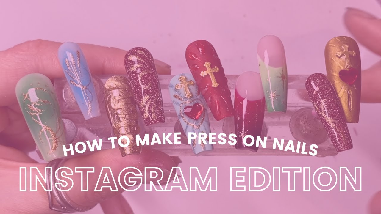 Trendy Press on nails | Tutorial | How to make press on in DEPTH | Press on nail business - YouTube