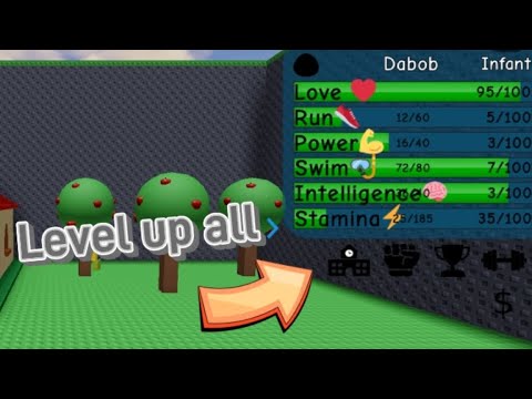 Train your noob roblox|Tutorial how to increase all your stat skill Swim,power,intellgence,run ...