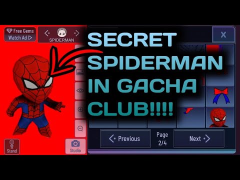 Secret Spiderman in gacha club | Gacha club secrets | Gacha club - YouTube