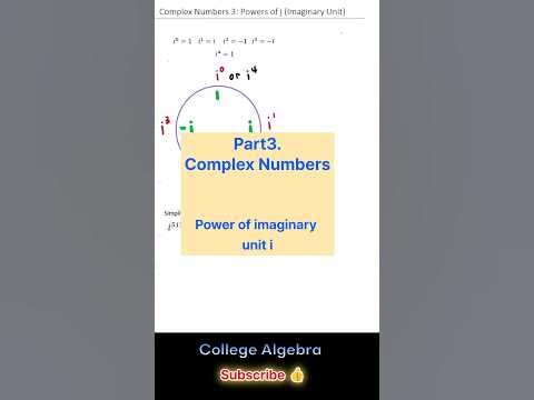 Complex Numbers - Powers of the Imaginary Unit #Shorts #math #Algebra ...