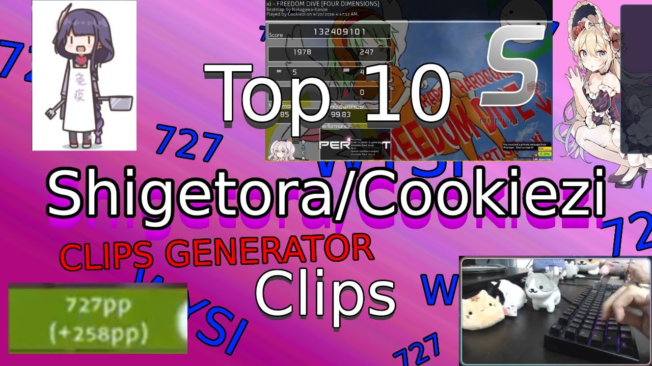 Top 10 Most viewed Shigetora/Cookiezi clips on twitch - YouTube