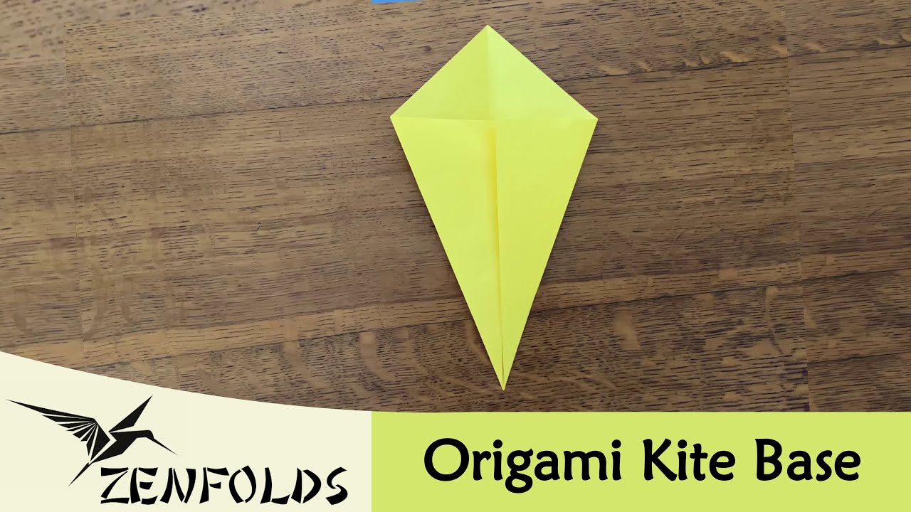 How to Make a Kite Base in Origami | Zenfolds - YouTube