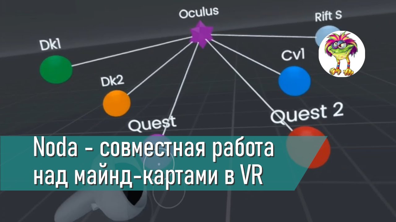 Noda - совместная работа над майнд-картами в VR - YouTube