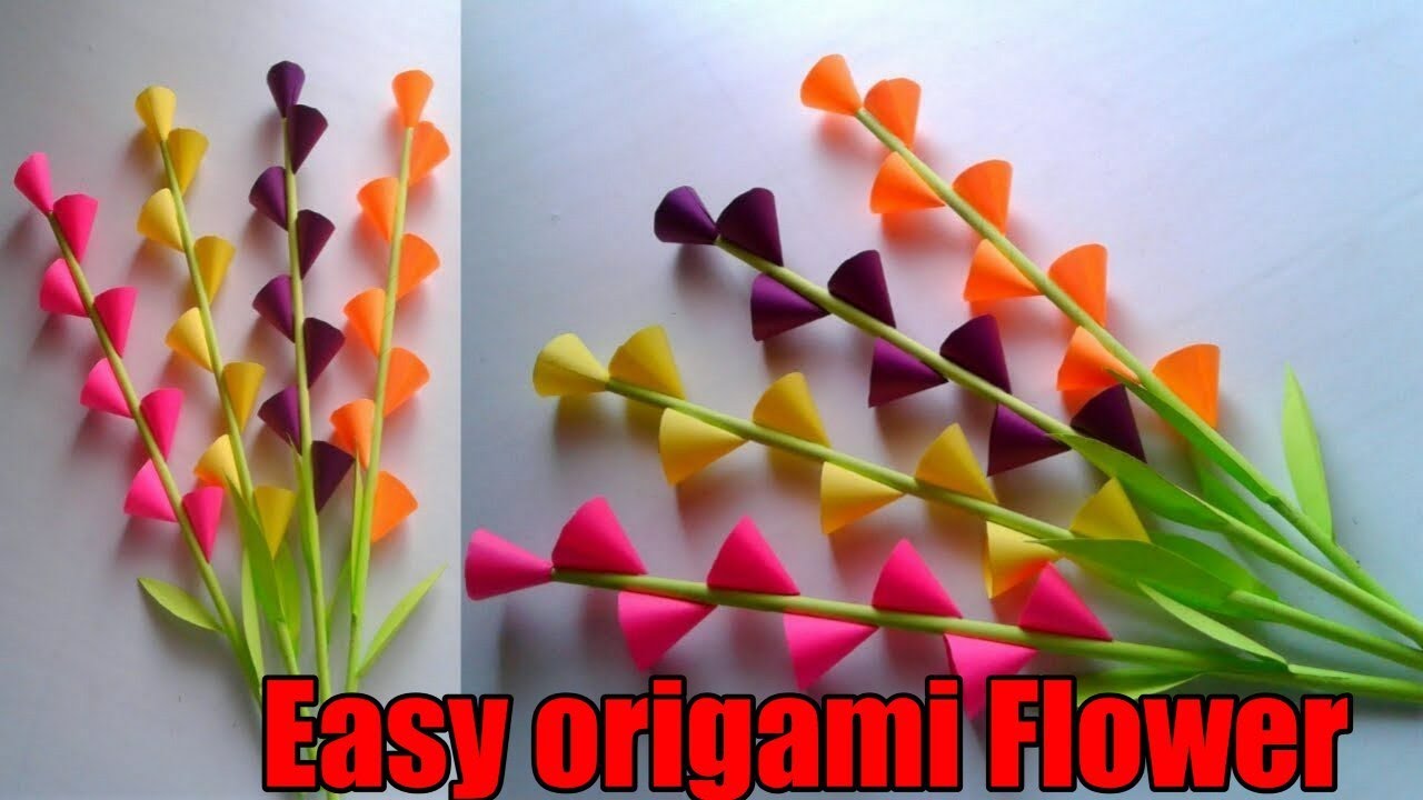 Easy Origami Flower | Simple Paper Flower | Do It Yourself | Paper ...