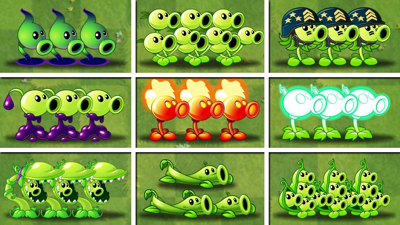 PvZ 2 16 Team All Peashooters - Which Team Plant Will Win? - PVZ 2 Team ...
