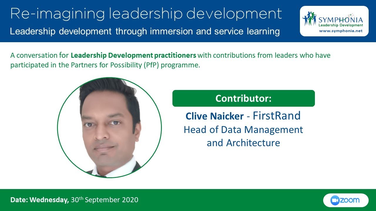 Re-imagining leadership development with Clive Naicker (30 September ...