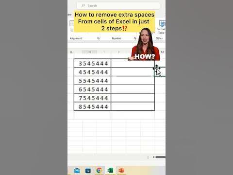 How to remove extra spaces from cells of Excel in just | BPA | BPA Educators - YouTube