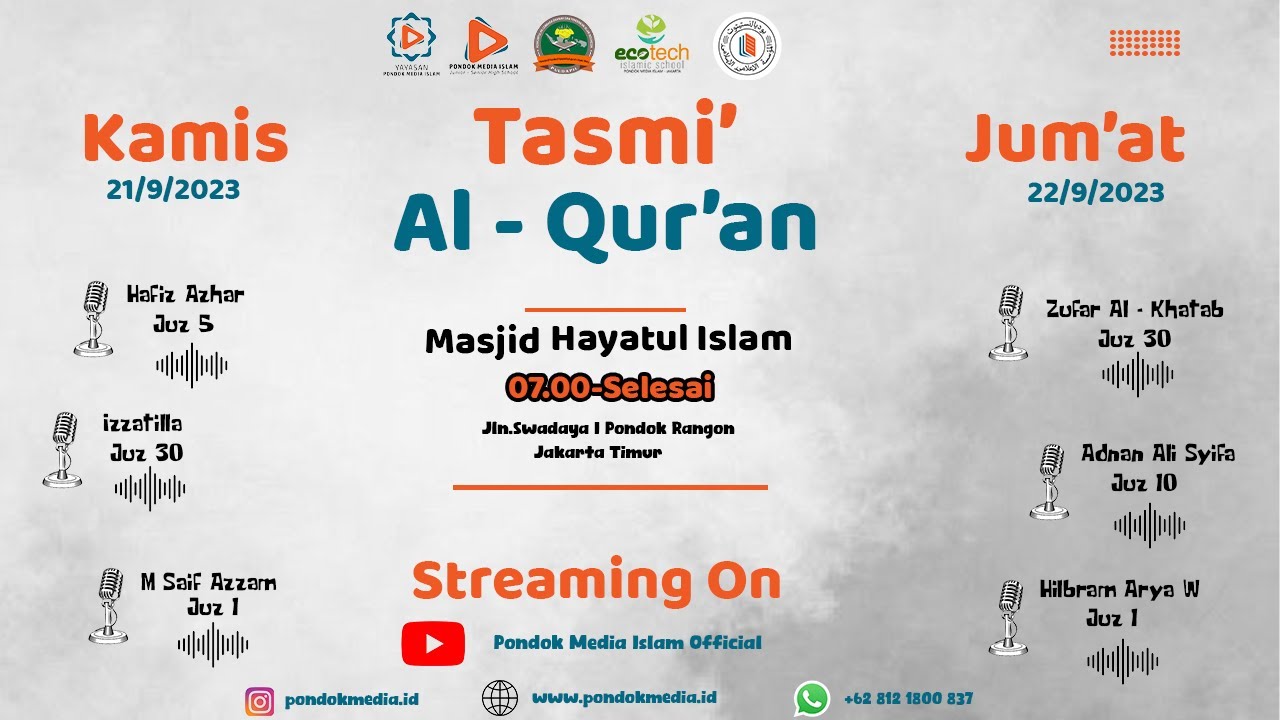 Tasmi' Al-Qur'an Pondok Media Islam | Day 1 | - YouTube