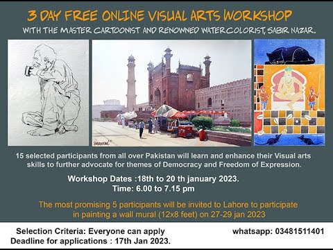 3 Day Visual Arts Workshop Day one - YouTube