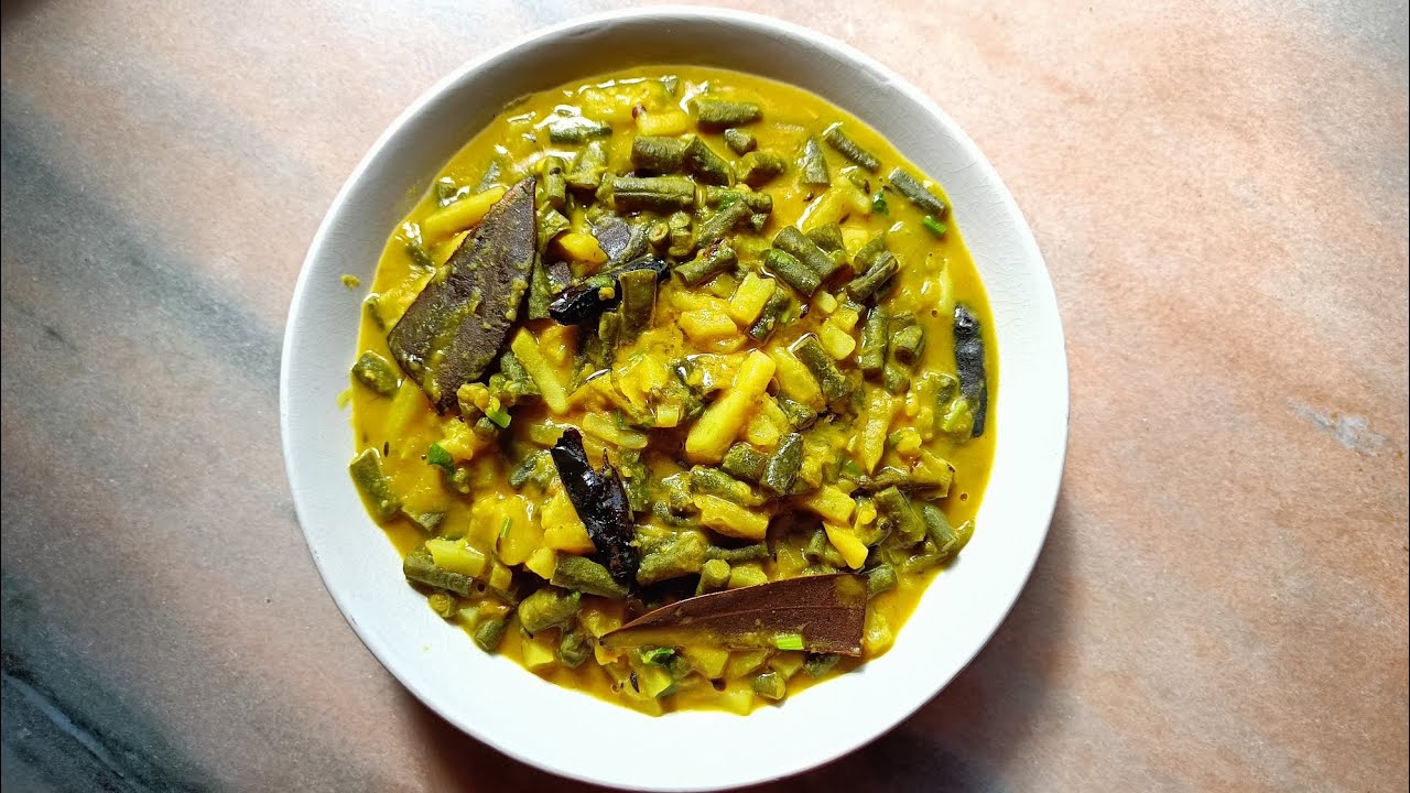 ডাল দিয়ে বরবটি আলুর নিরামিষ রান্না । Long Beans Recipe Bengali Style ...