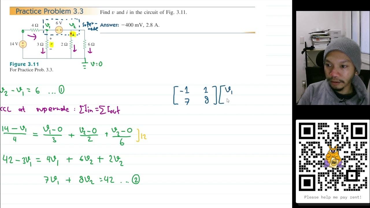 [EN] Practice Problem 3.3 Fundamental of Electric Circuits (Alexander/Sadiku) 5th Ed - Super ...