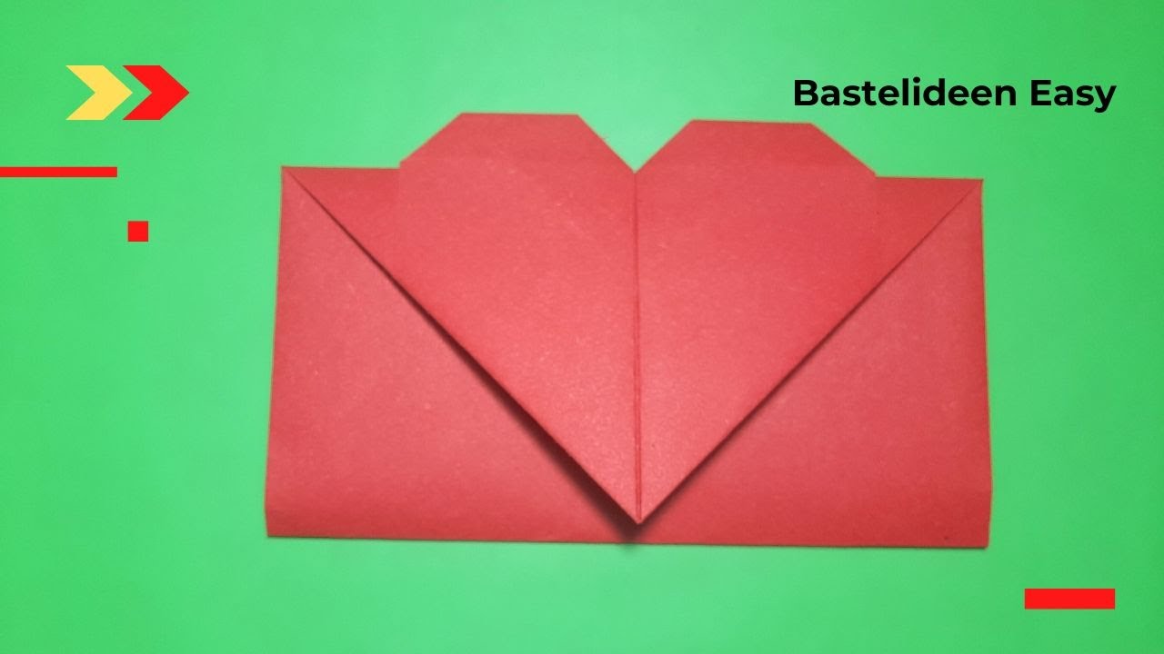 So falten Sie aus A4 Papier ein Herz für Ihre Freundin - Bastelideen Easy - YouTube