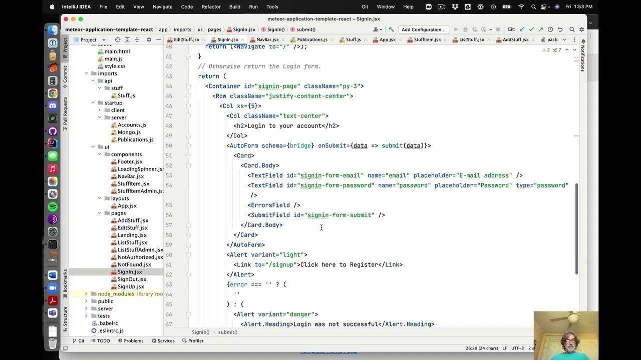 Meteor Application Template React: Part 5: Authentication and Authorization - YouTube