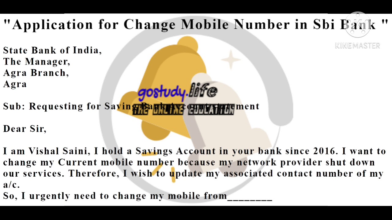 Change Mobile Number In SBI Bank Account Letter GOSTUDY LIFE YouTube change-mobile-number-in-sbi-bank-account-letter-gostudy-life-youtube