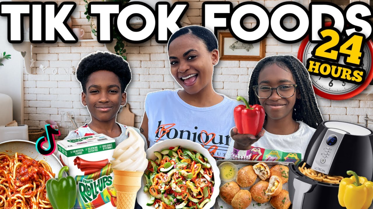 Eating Only Tik Tok Foods For 24 Hours Youtube