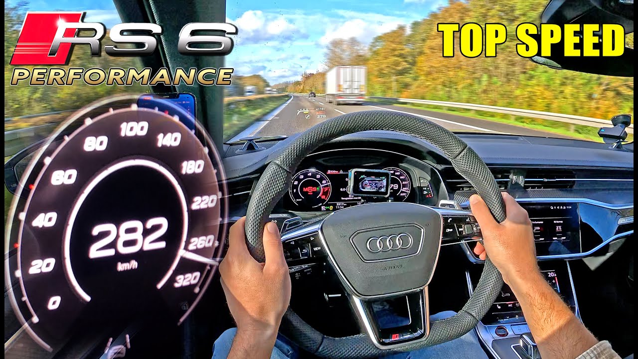 AUDI RS6 C8 PERFORMANCE // TOP SPEED on AUTOBAHN - YouTube