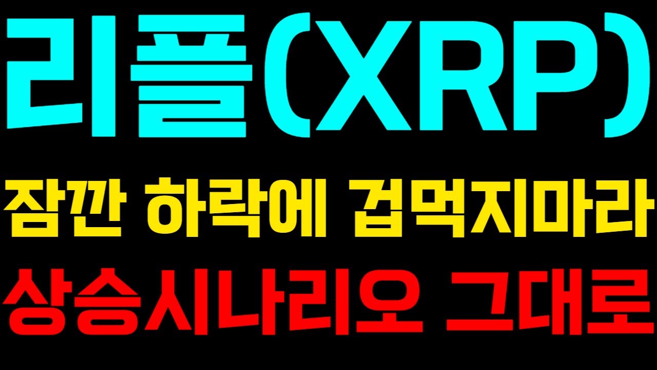 리플 Xrp 잠깐 하락에 겁먹지마라 상승시나리오 그대로 Sec소송 리플코인전망 리플코인뉴스 리플코인목표가 리플코인전망실시간