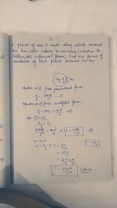 gravitation irodov problem no. 1 - YouTube
