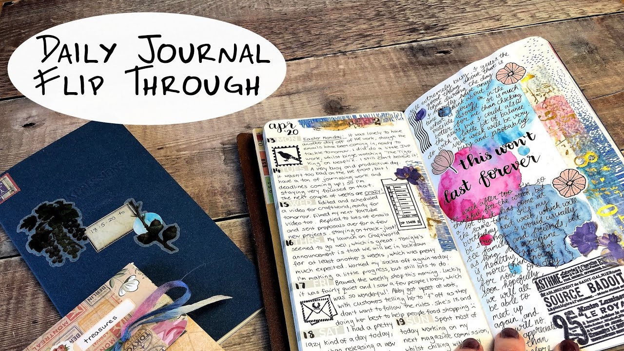 Daily Journal Flip Through | Travelers Notebook - YouTube