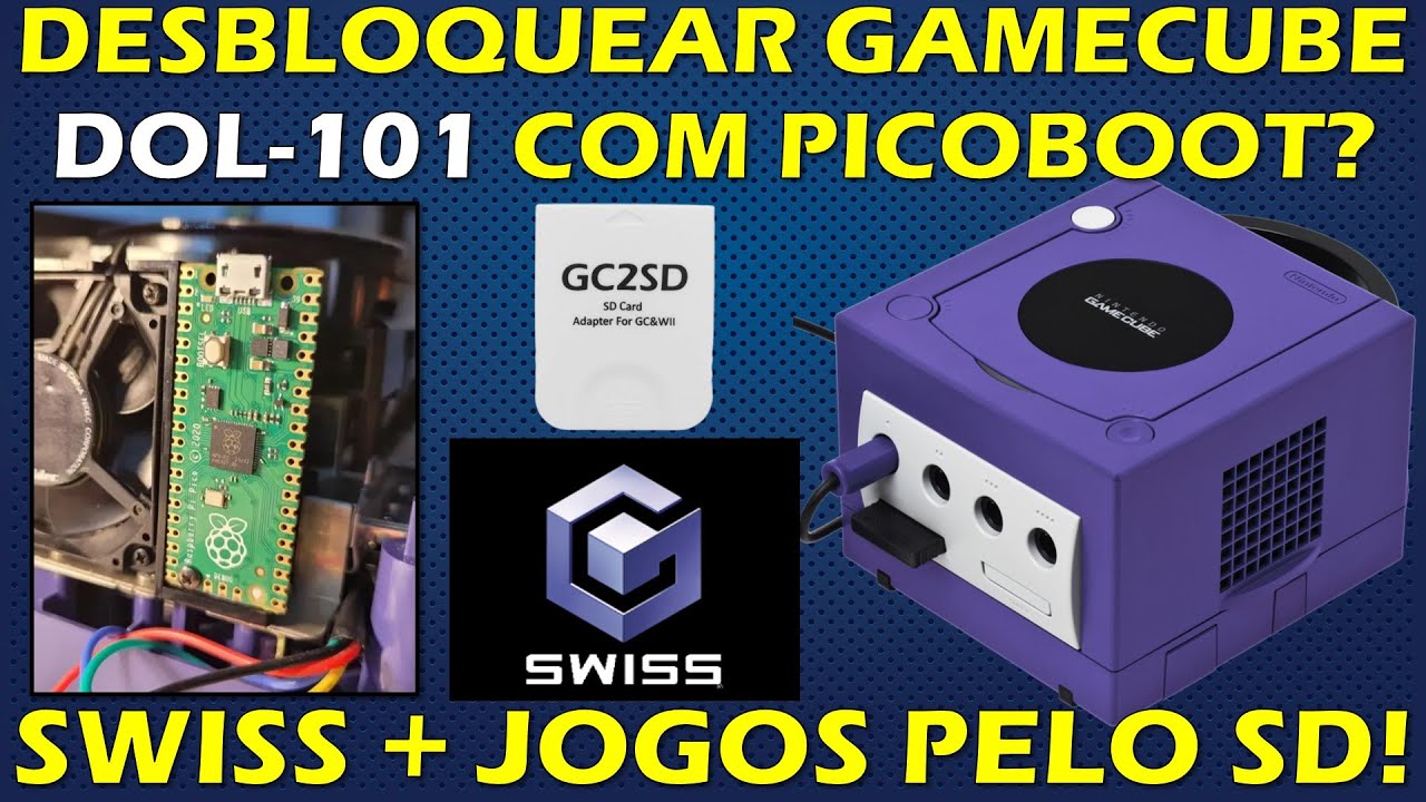 COMO DESBLOQUEAR GAMECUBE DOL-101 COM O PICOBOOT DO ALIEXPRESS ...