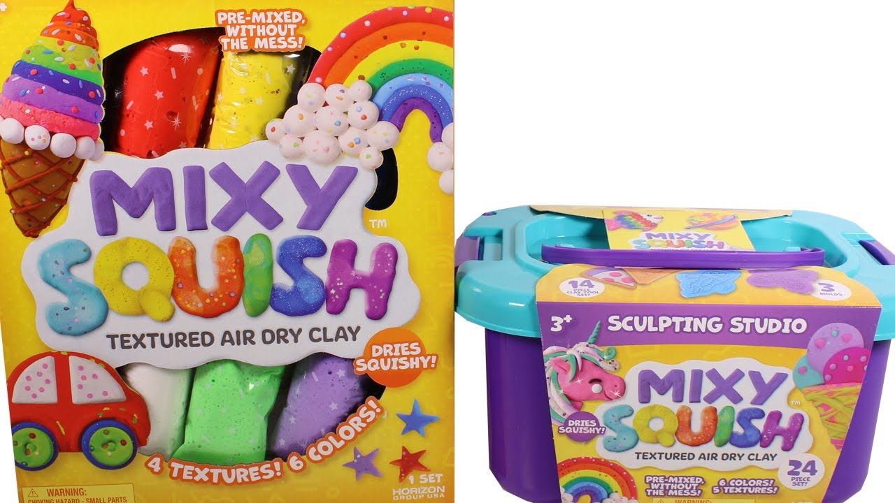 Mixy Squish Textured Air Dry Clay Sculpting Studio Unboxing Review ...