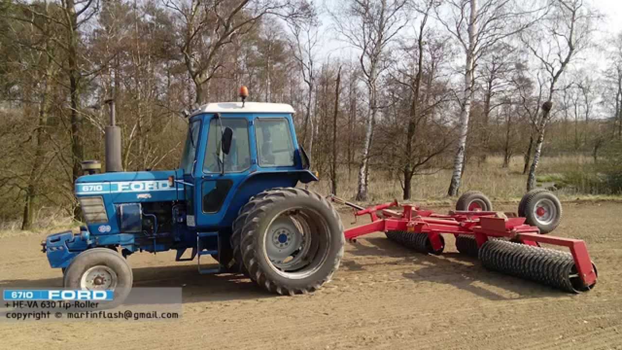Ford 6710 tractor + packer roller HE-VA Tip-Roller 630 wałowanie ...