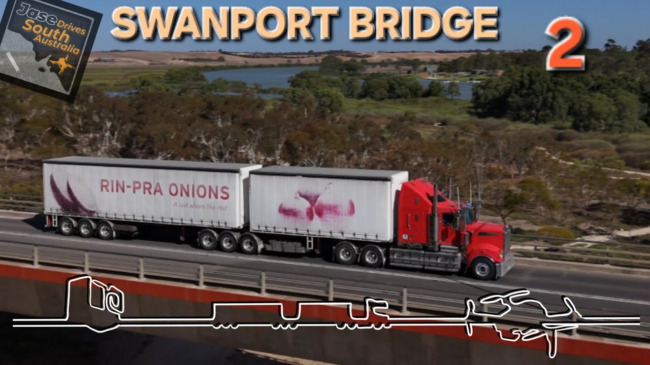 Trucks over the SWANPORT BRIDGE South Eastern Freeway February 2025 2 ...