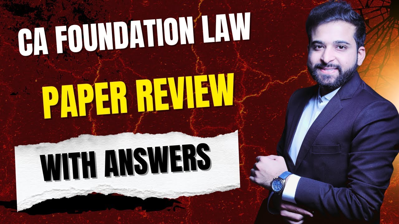 HONEST REVIEW WITH ANSWERS | CA FOUNDATION LAW | PAPER WAS EASY EXCEPT ...