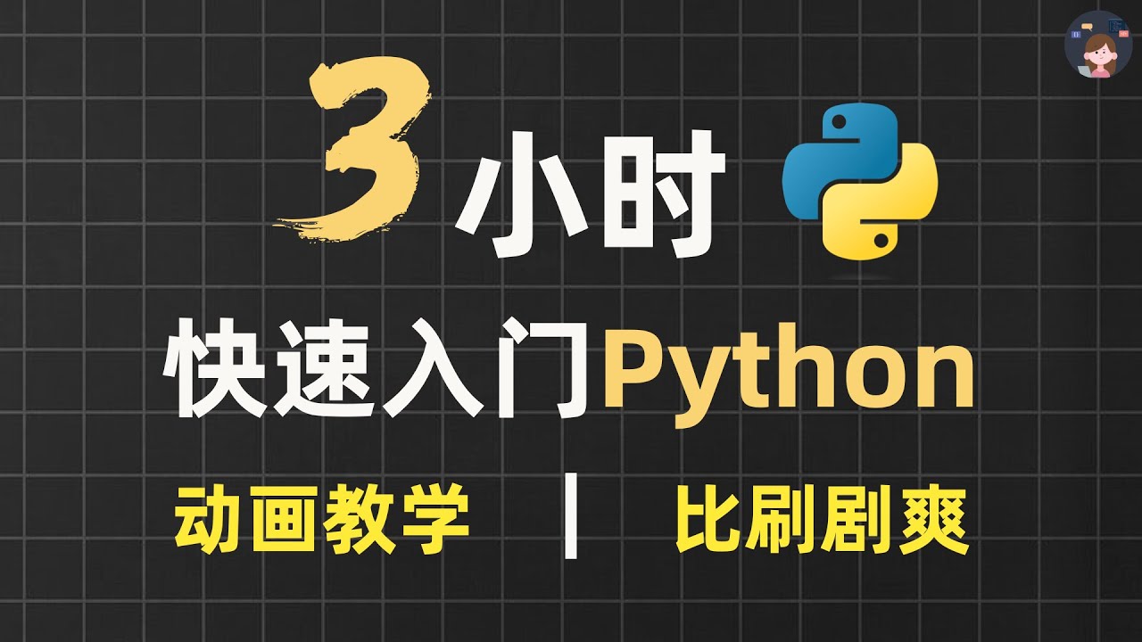 3小时超快速入门python 动画教学【2025新版】【自学python教程】【零基础python】 Youtube