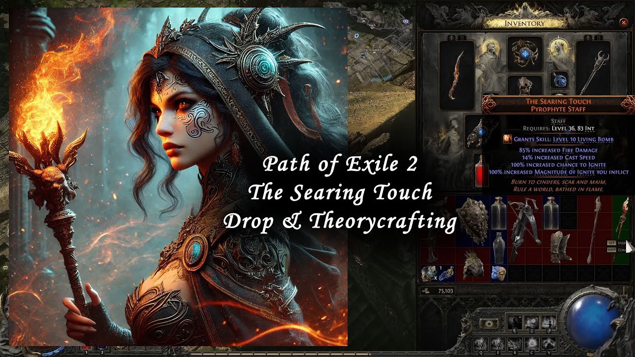 Path of Exile 2 The Searing Touch Pyrophyte Staff Drop & Theorycrafting ...