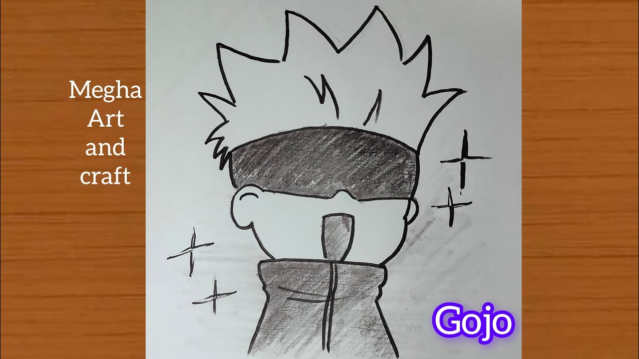 How to draw kid Gojo Satoru | Easy Gojo drawing for beginners/ Anime ...