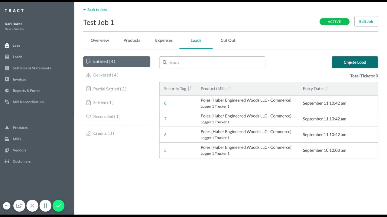How to view loads in a job - TRACT Forestry Software by Timber Apps ...