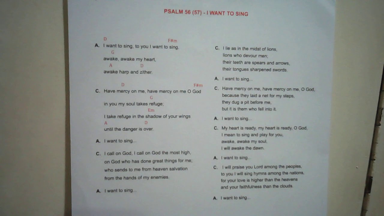 Neocatechumenal Way Song Psalm 56 57 I WANT TO SING YouTube neocatechumenal-way-song-psalm-56-57-i-want-to-sing-youtube