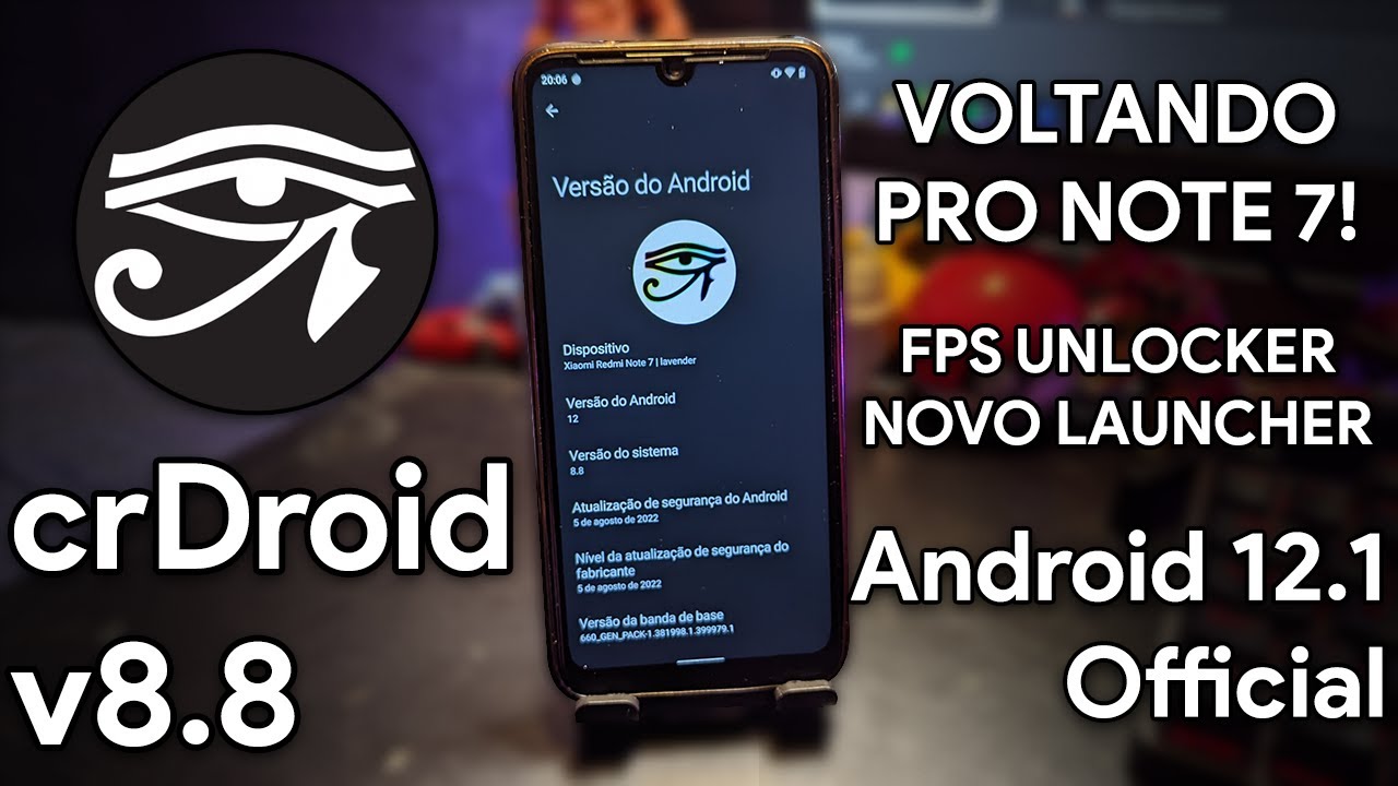 Crdroid Rom V88 Android 121 Novo Launcher E Game Tools Voltando Com Tudo Pro Note 7