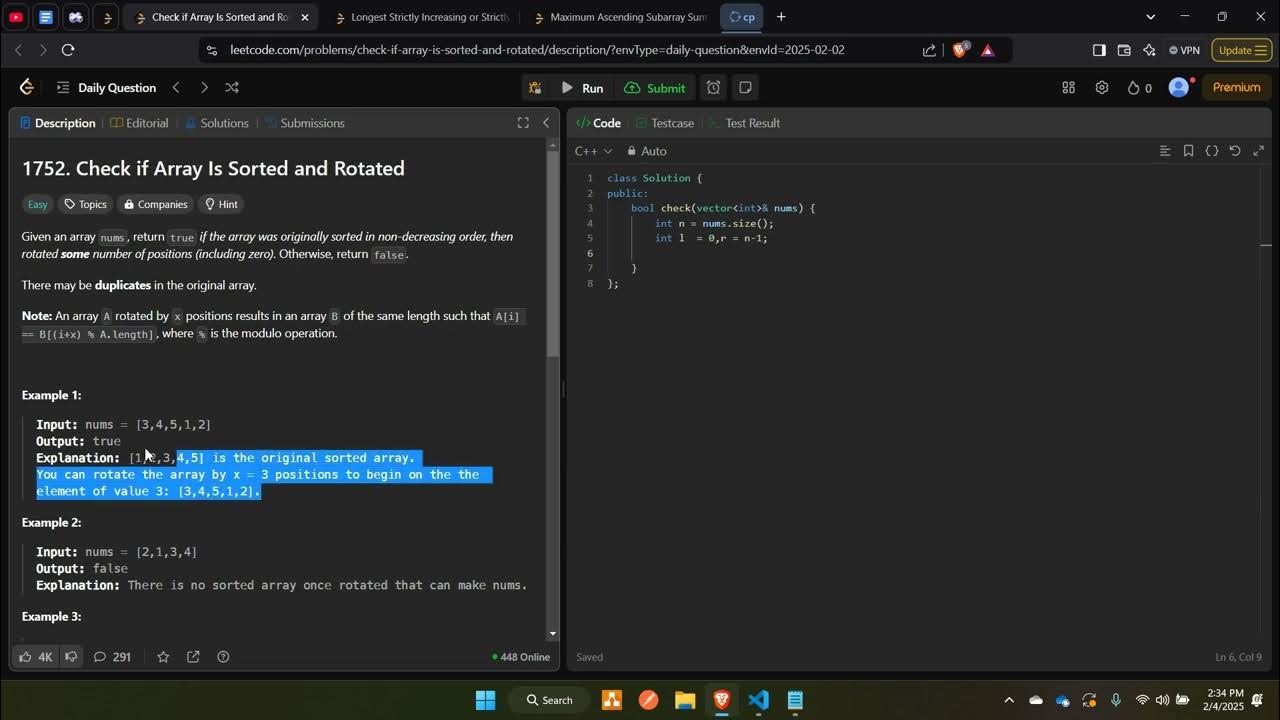 Leetcode | Cpp | 02.04.2024 - YouTube