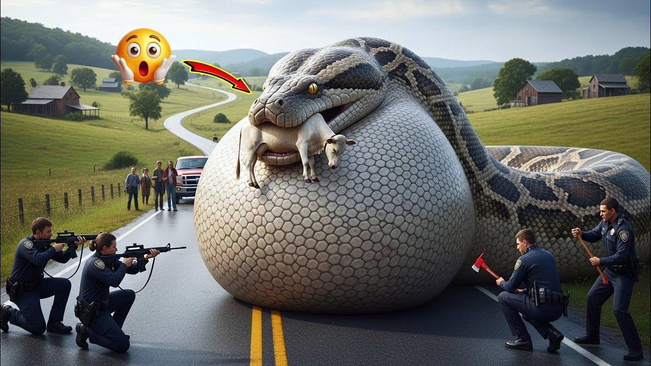 Courageous Rescue Team Fights Giant Python to Save Innocent Cow 🐍 - YouTube