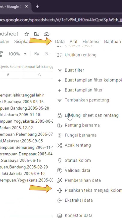 Rapihkan data di google spreadsheet - YouTube