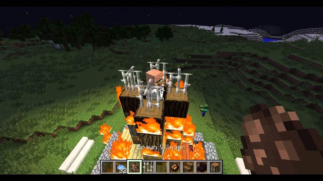 Minecraft: Bonfire for guy forks night - YouTube