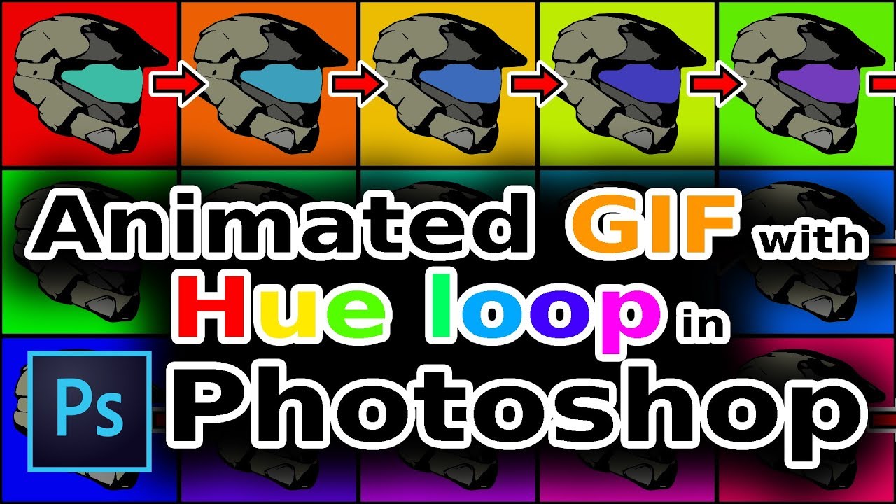 [Photoshop Tutorial] MULTICOLOR animated GIF - YouTube