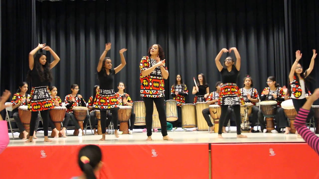 LMS African Drum Ensemble performs Kuku at Carberry Public School - YouTube