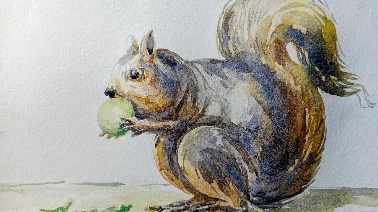 Watercolor Squirrel Painting | Nature in Brushstrokes | Wildlife Art by ...