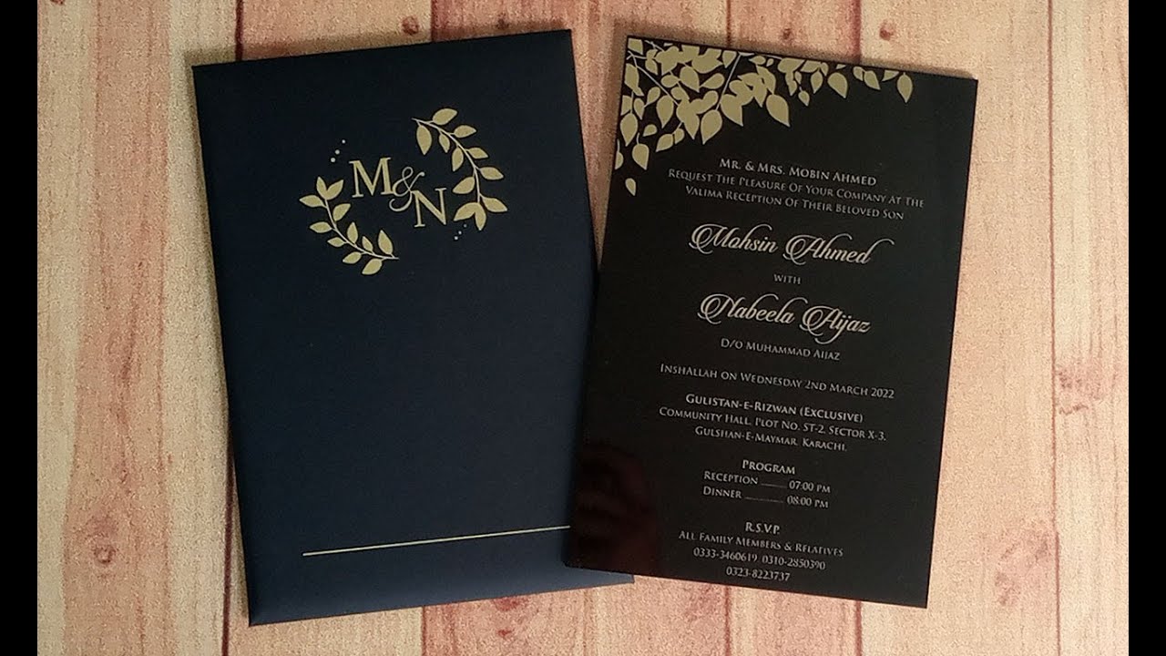 Wedding Card (CG 9665) | Warsi Wedding Cards | Weddings Cards | Wedding ...