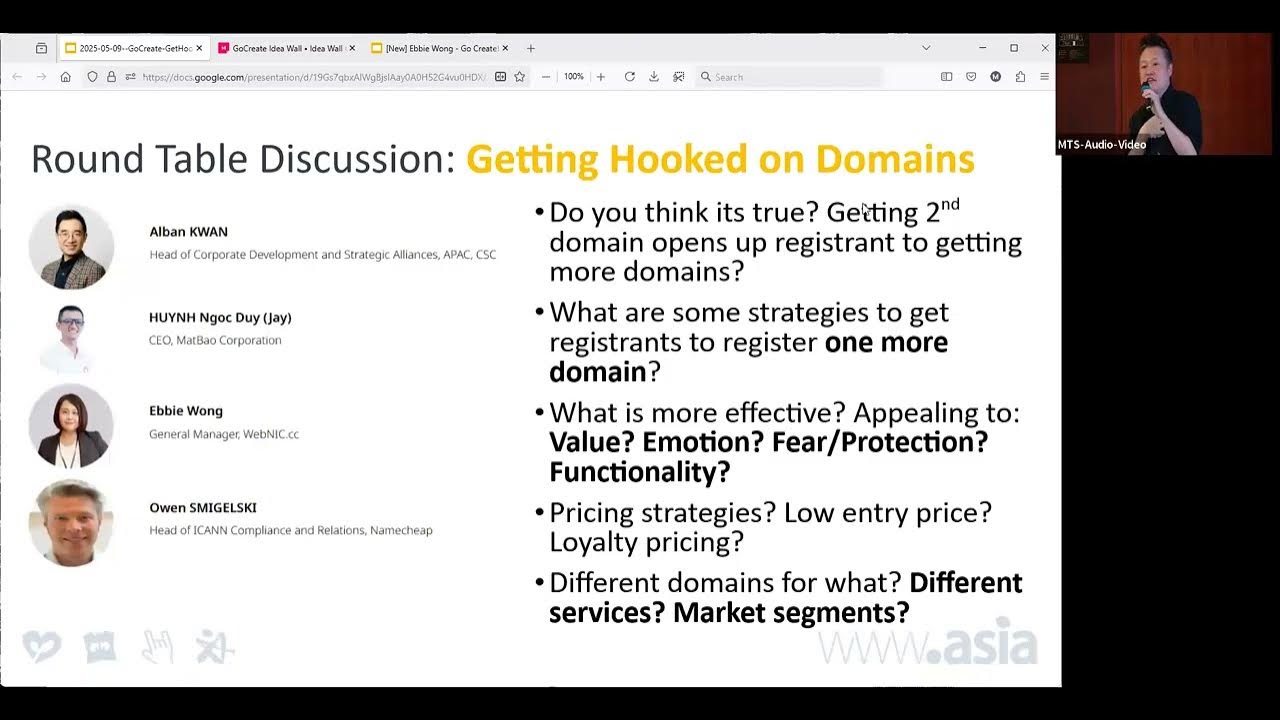 APAC DNS Forum 2025 - Session 4B: [GoCreate! Domain Innovations] Getting Hooked on Domains - YouTube