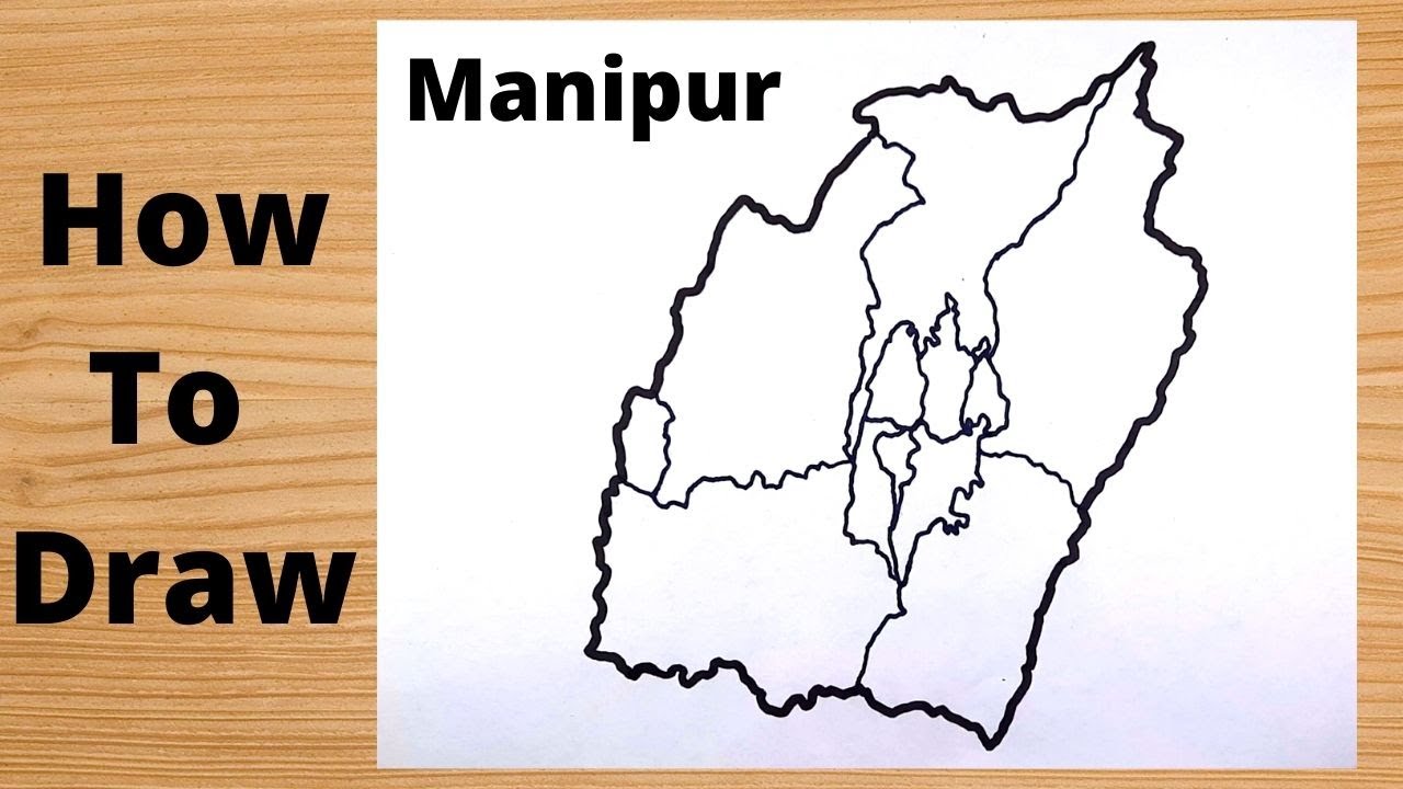 Drawing Manipur State with District Map - very easy - YouTube